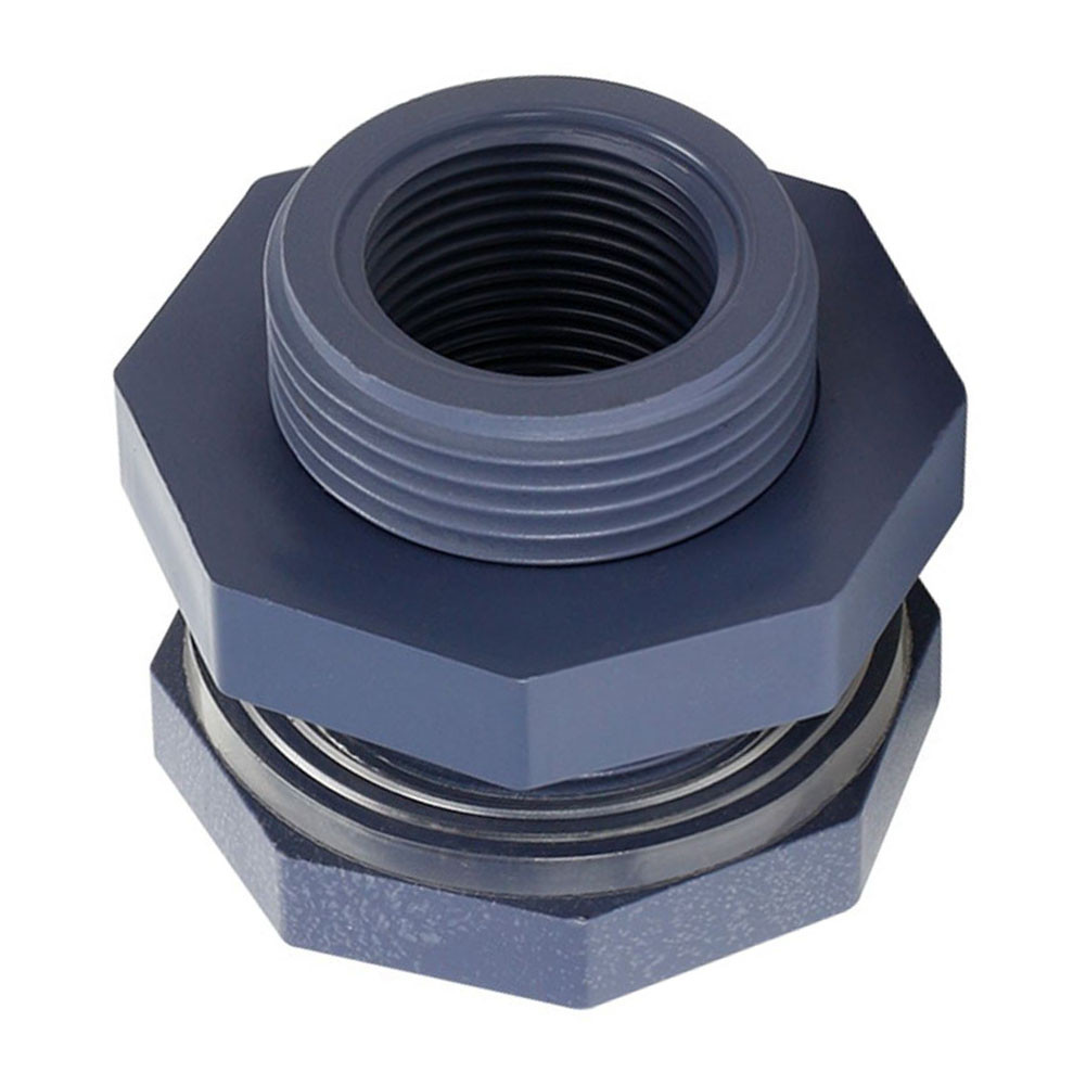 Jual Adapter Bulkhead Fitting 1 Pcs Internal Thread Joint PVC Plastic ...