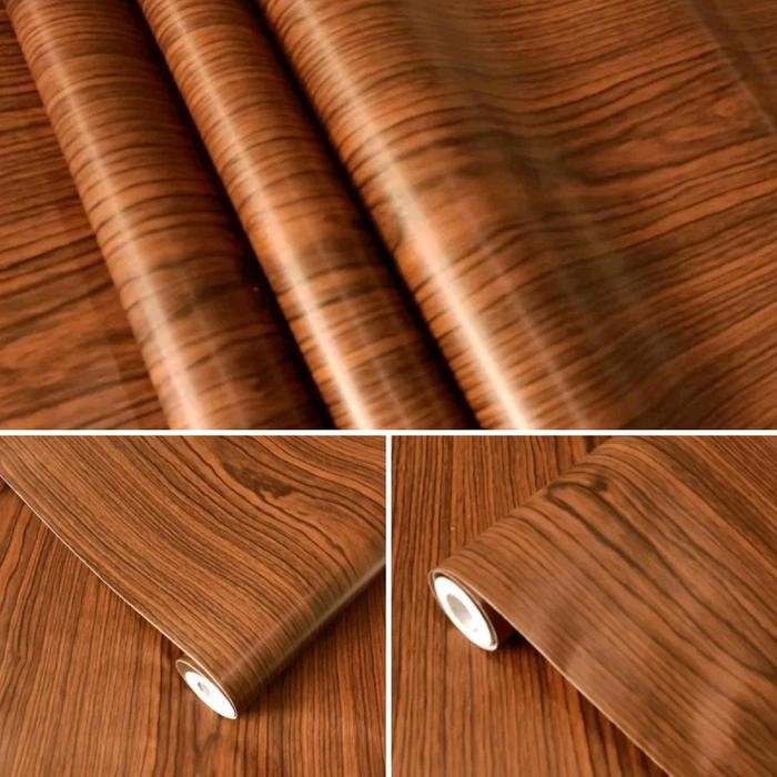 Jual Senja_Craft Wallpaper Dinding Sticker Dinding Motif Kayu Jati ...