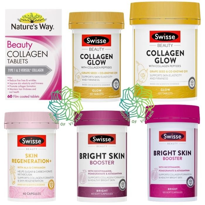 Jual Swisse Beauty Collagen Glow 60 120 Tablet / Bright Skin Booster ...