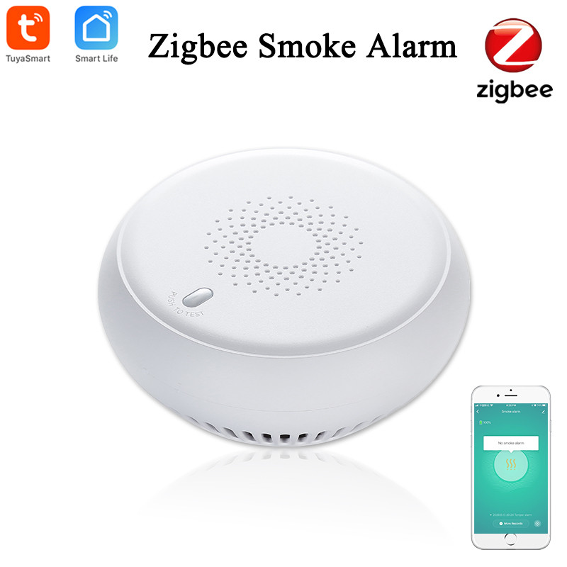 Jual Tuya Smart Zigbee 3.0 Fire Alarm Smoke Detector Smart Home System ...