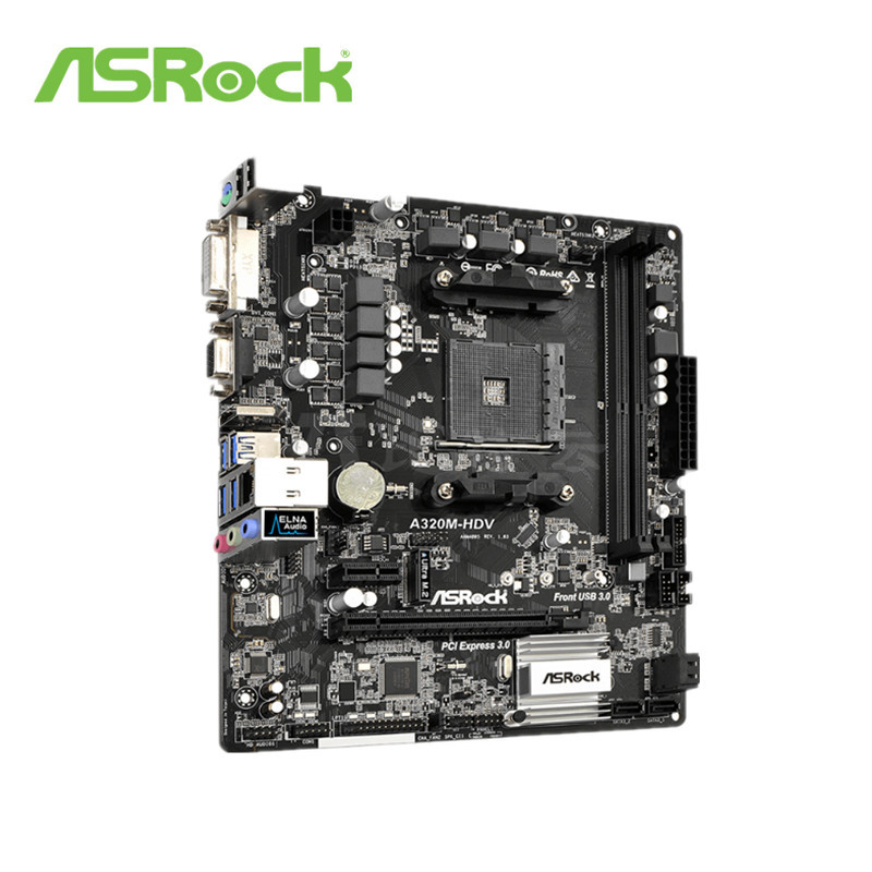 Jual New!!! ASROCK AMD A320 Chipset AM4 Interface A320M-HDV Desktop PC ...