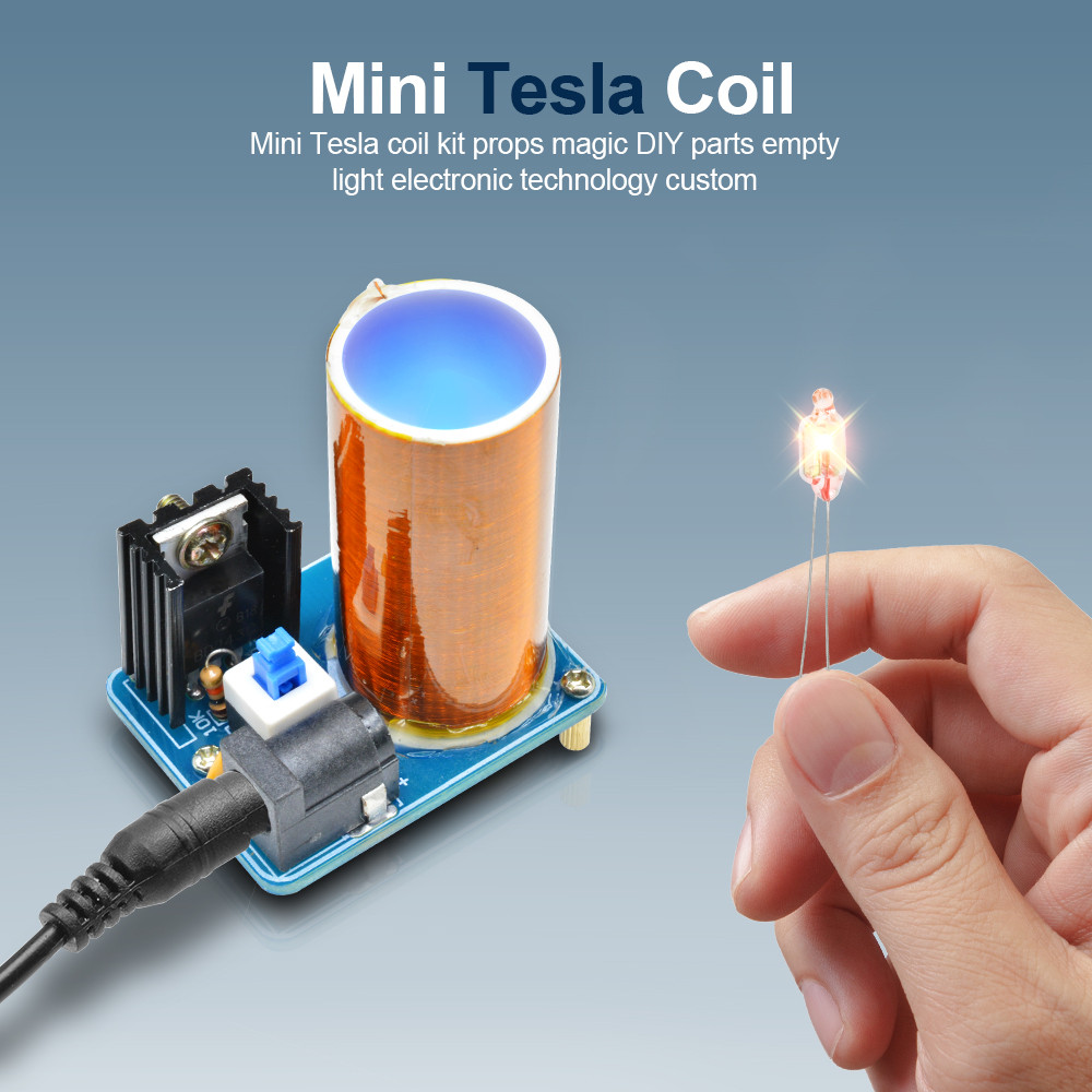 Jual BD243 Mini Tesla Coil Kit Magic Props DIY Parts Empty Lights ...