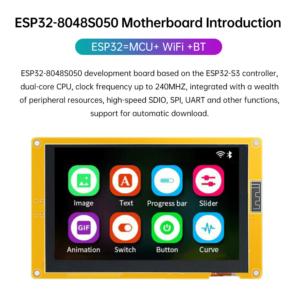 Jual ESP32-S3 Development Board MCU WiFi Bluetooth Module 5/7 Inch 800* ...