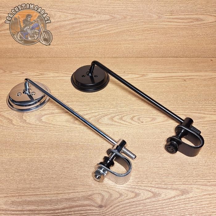 Jual Clamp On Mirror Long Spion Clamp Model EMGO Motor Chpooer Bobber ...