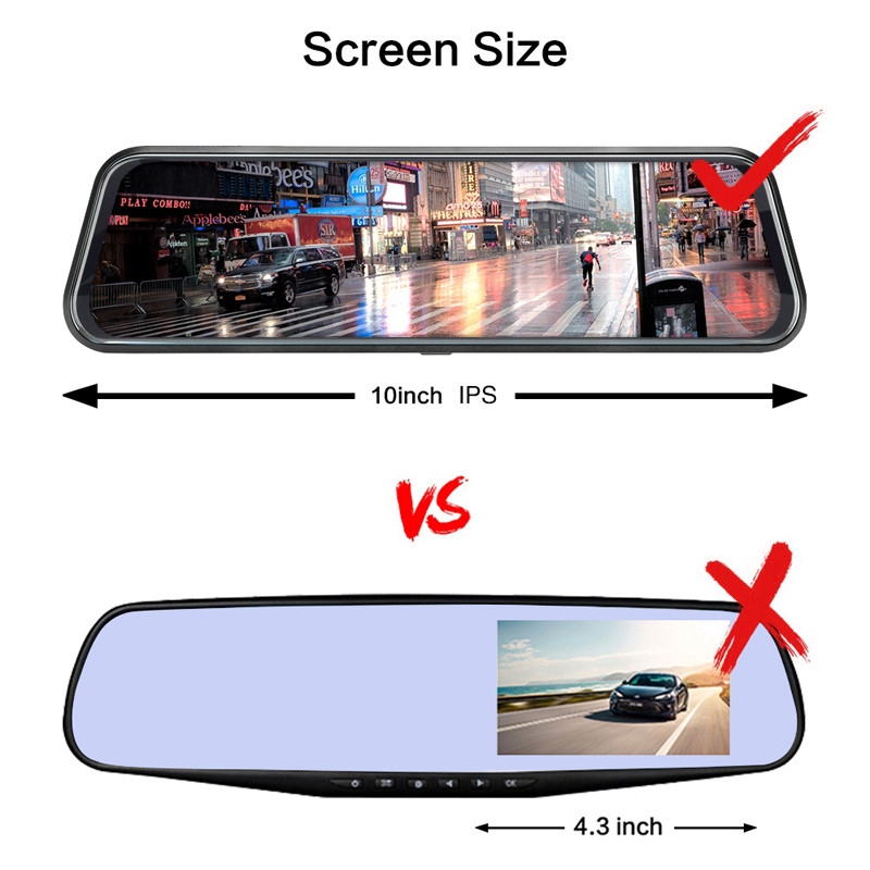 Jual Car DVR Rear View Mirror Video Recroder 10" inch Back Up Car ...