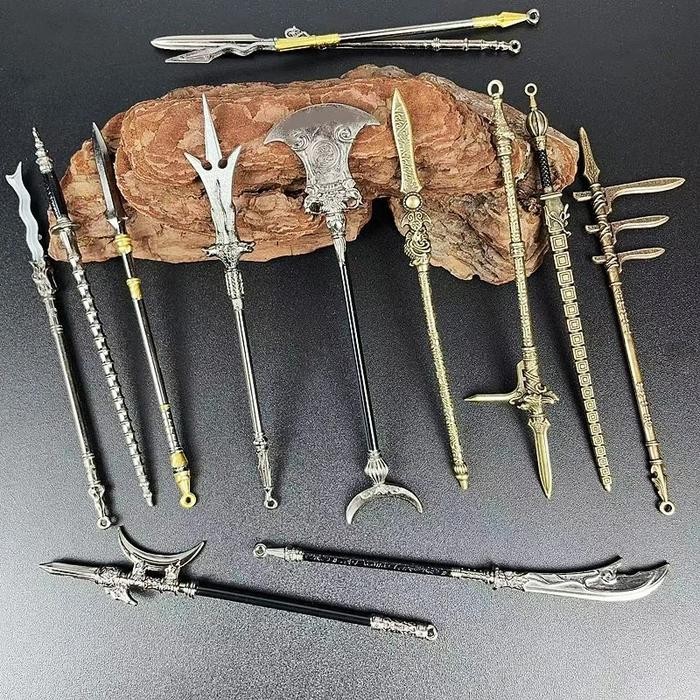Jual Miniatur Tombak Perang 12cm / Mainan Mini Takana Liontin Gantungan ...