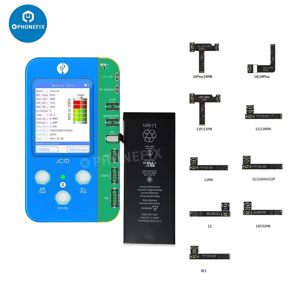 Jual NEW JC JCID V1SE BATTERY REPAIR FLEX CABLE FOR IPHONE 11 12 13 14 ...