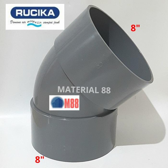 Jual Keni 45 derajat 8 inch RUCIKA D - Elbow Knee Pipa PVC Kode 354 ...