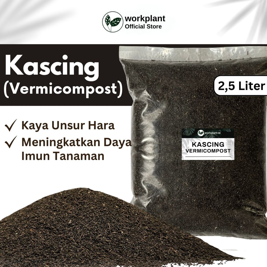 Jual Workplant - Pupuk Kascing Vermicompost Untuk Tanaman Hias Sayur ...