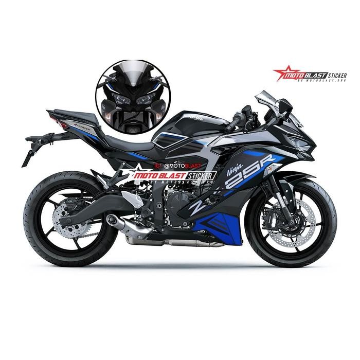 Jual Decal Sticker Motoblast - Ninja ZX25R Graphic Blue V3-Tinggal ...