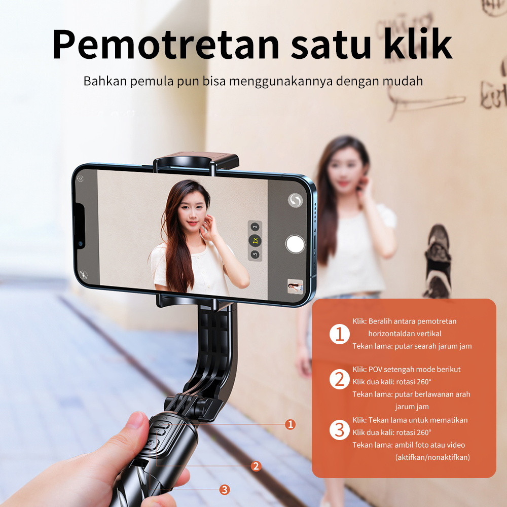 Jual Jqvitek GS07 Gimbal hp Stabilizer Handphone Bluetooth Mini Selfie ...