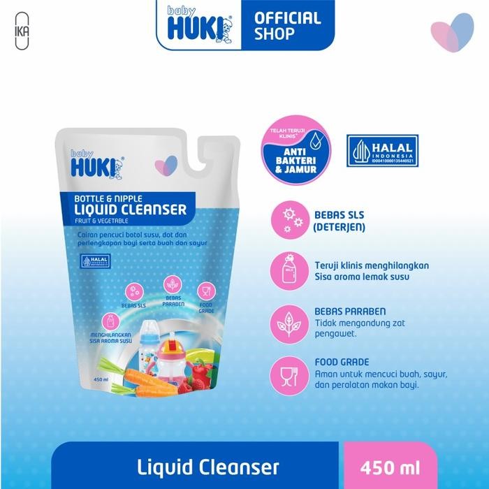 Jual Huki Liquid Cleanser 450 Ml / Sabun Cuci Botol Huki 450Ml | Shopee ...