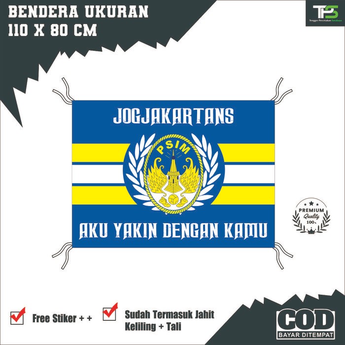 Jual NEW ARRIVAL BENDERA PSIM JOGJA / BENDERA JOGJA / BENDERA SEPAK ...