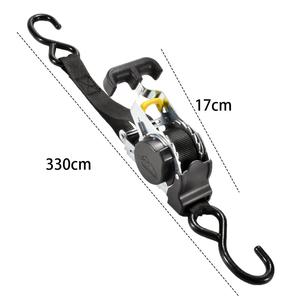 Jual Load Luggage Strap with S Hook Ratchet Tensioner Belt Tie Down ...