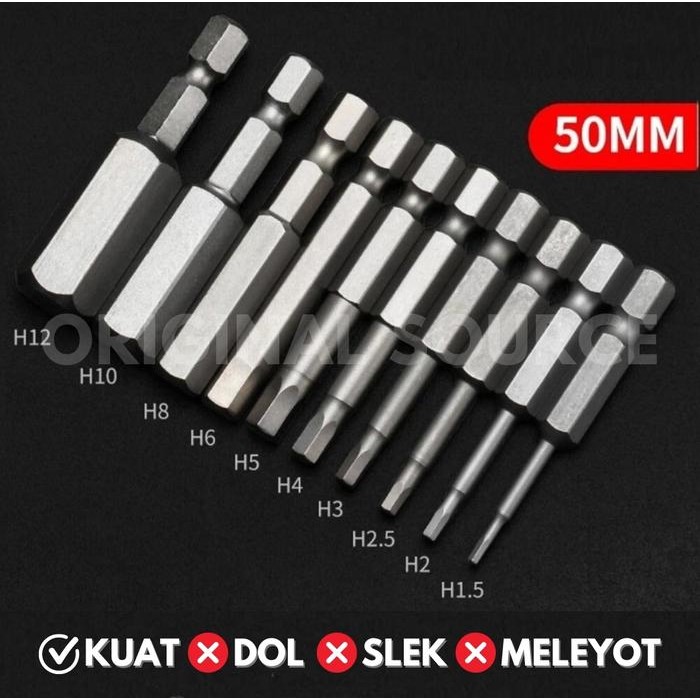 Jual PROMO! 10PCS Kunci L Set Lurus 50mm Hex Key Magnetic Hexagon ...