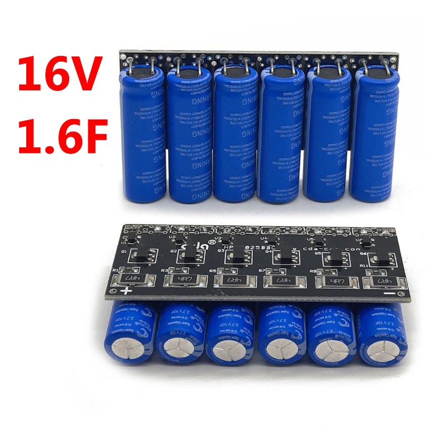 Jual 6Pcs/Set Farad Capacitor Module 16V 1.6F Farad Power Kapasitor ...