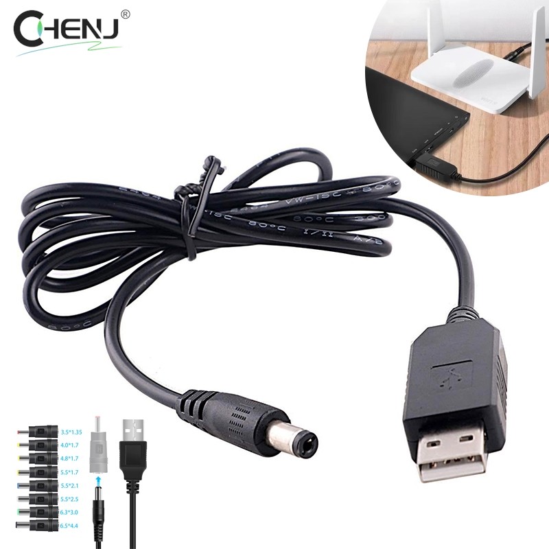 Jual USB To DC Power Cable 5V To 12V Boost Converter 8 Adapters USB To ...