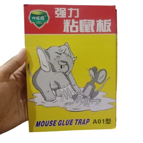 Jual Lem Tikus Mirip Cap Gajah Perangkap Tikus Kualitas Impor Papan Lem ...