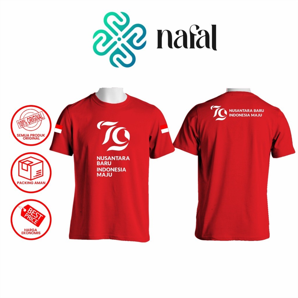 Jual T-Shirt Nafal - Kaos HUT RI 79 Desain Depan - Kaos Kemerdekaan ...