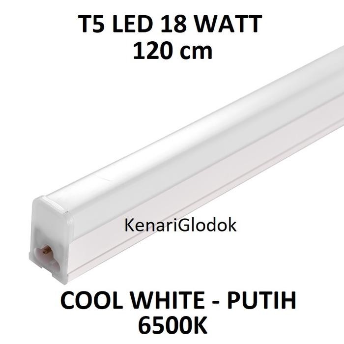 Jual New Lampu TL Neon T5 LED 18W 120cm Tube 120 cm 18 w watt PUTIH WHITE 1,2m | Shopee Indonesia