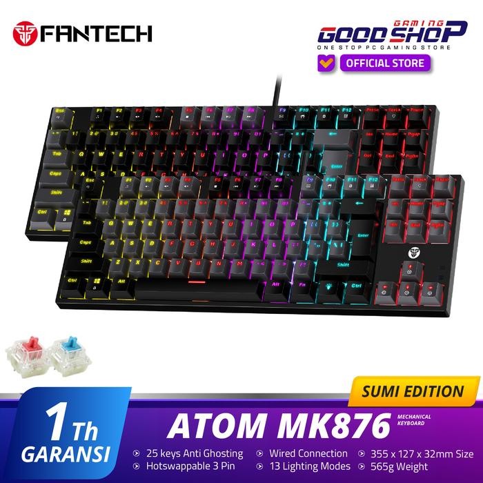 Jual [Expert] Fantech ATOM MK876 V2 RGB Gaming Mechanical Keyboard TKL ...