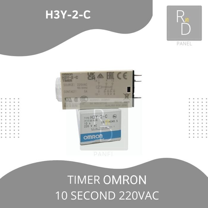 Jual MINI TIMER OMRON H3Y-2-C 10S 220VAC / TIMER 8 PIN 220VAC 10 SECOND ...