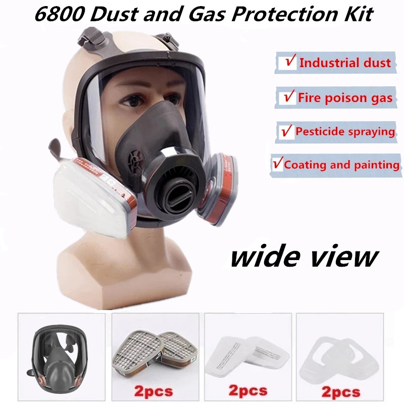 Jual Chemical Protection Safety Respirator Gas Mask With 6800 Gas Mask ...