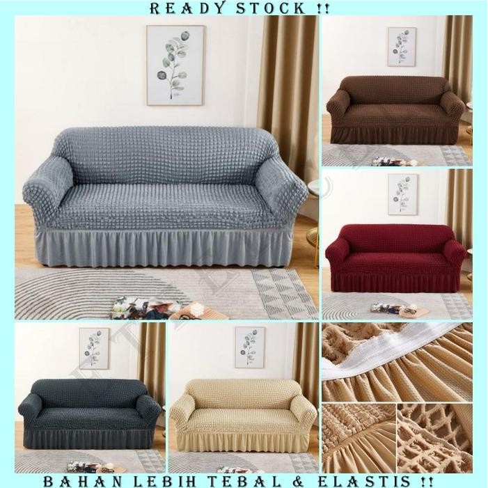 Jual Elastic Sofa Cover With Skirt / Sarung Alas Penutup Sofa Renda ...