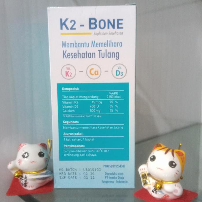 Jual K2 - BONE VITAMIN TULANG K2 CALCIUM D3 (HARGA /BOX) | Shopee Indonesia