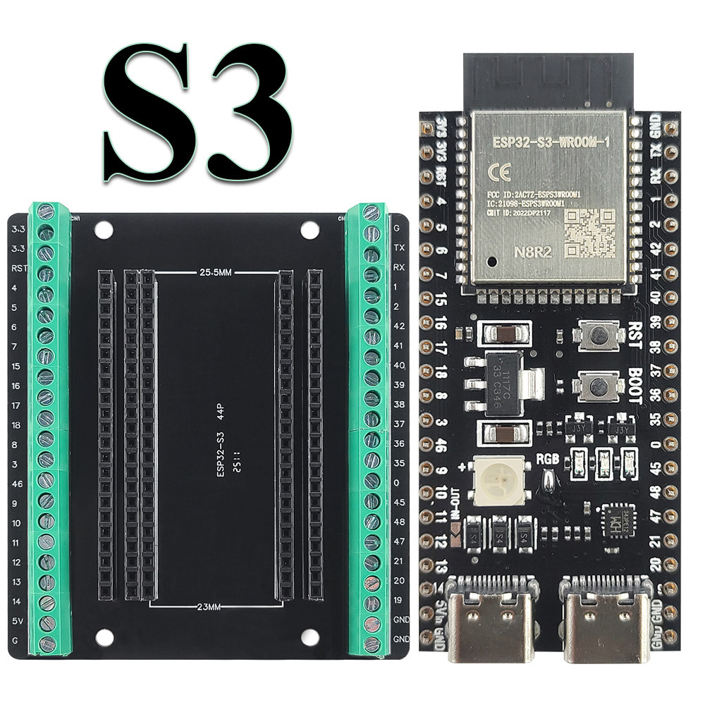 Jual Esp32 S3 Development Boards With Expansion Adapter Kit 2.4G Wifi Bt Module Esp32-S3-Wroom-1 ...