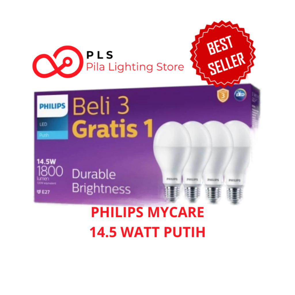 Jual LAMPU LED PHILIPS MYCARE PAKET HEMAT 14,5 WATT 14,5W MULTIPACK ...