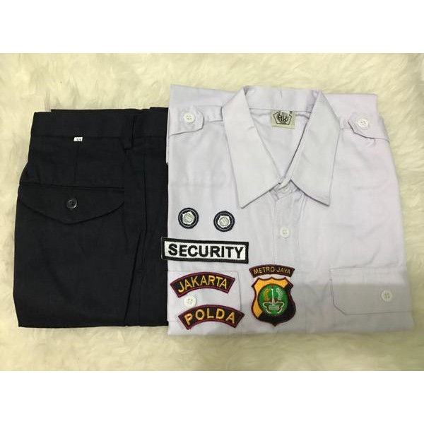 Jual Baju Pdh Security Satu Set Plus Logo | Shopee Indonesia