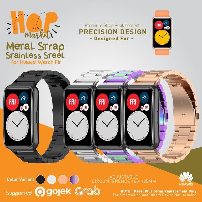 Jual Metal Strap Stainless Steel For Huawei Watch Fit / Fit Se (Tali ...