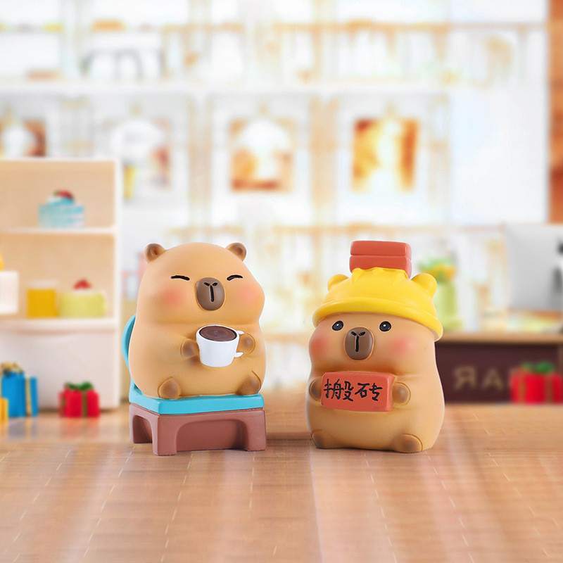 Jual 2025 Capybara Blind Box Simulation Mini Capibara Action Figures ...