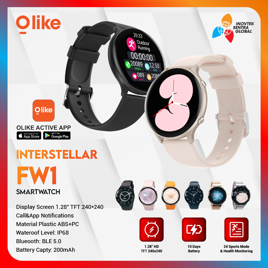 Jual Mex - Olike FW1 Smartwatch Interstellar IP68 Waterproof Bluetooth ...
