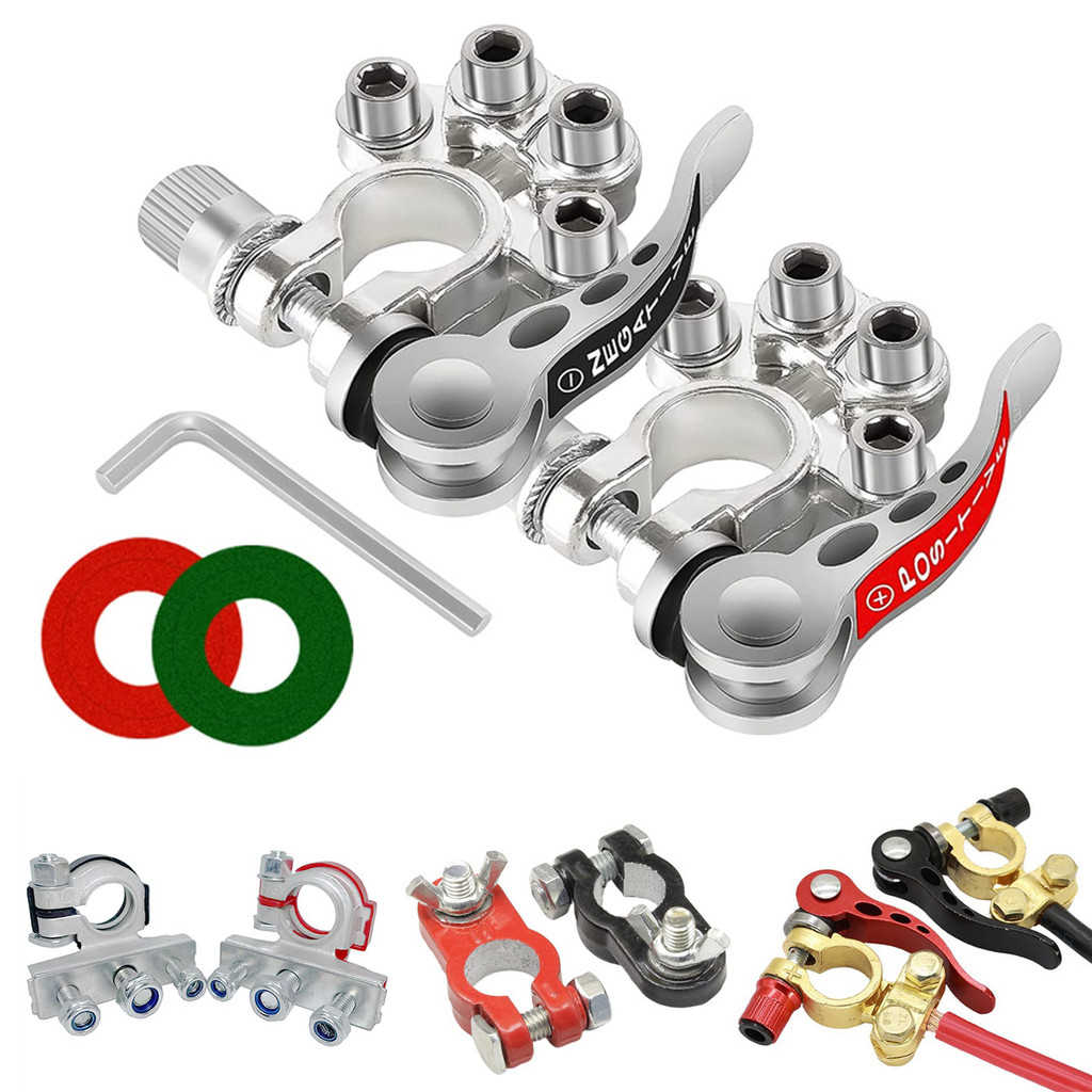 Jual 2PCS Battery Terminal Connectors Quick Release Disconnect Battery ...