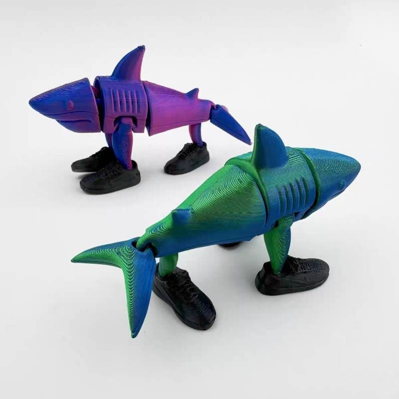 Jual 3D Printed Tralalero Tralala Meme Shark Figurines Creative 3D ...