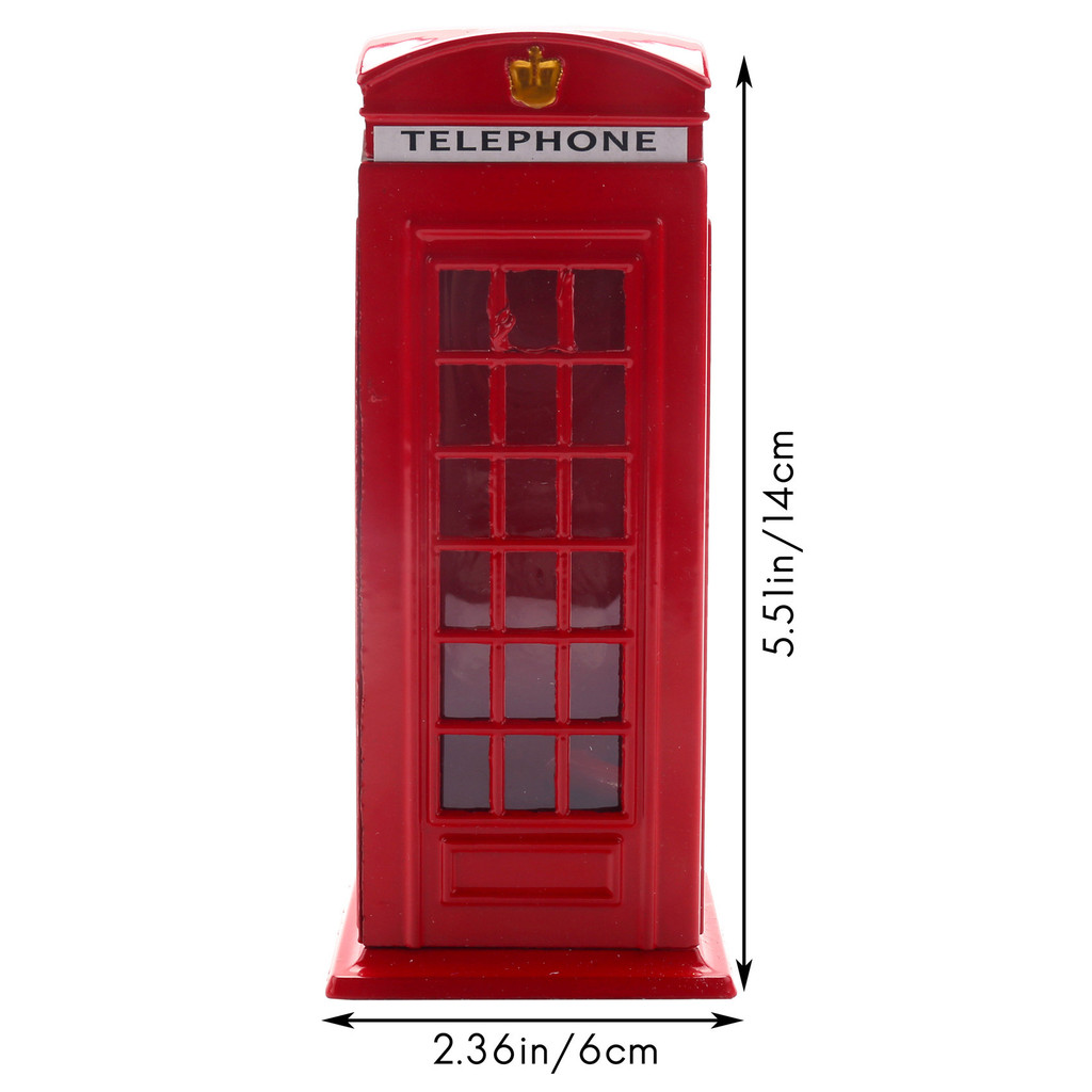 Jual Fresh Metal Red British English London Telephone Booth Bank Coin ...