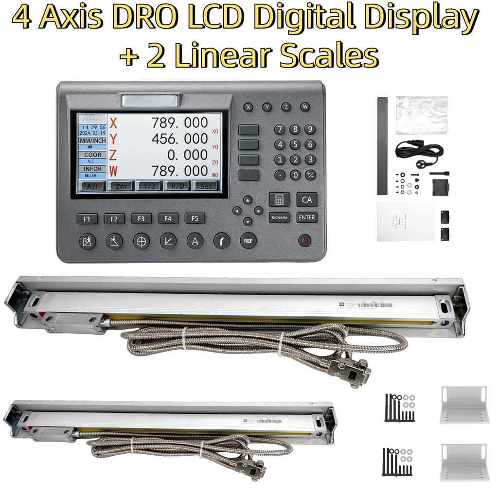 Jual Multilingual 4 Axis Lcd Dro Kit Sds200 Digital Readout Display & 2 ...