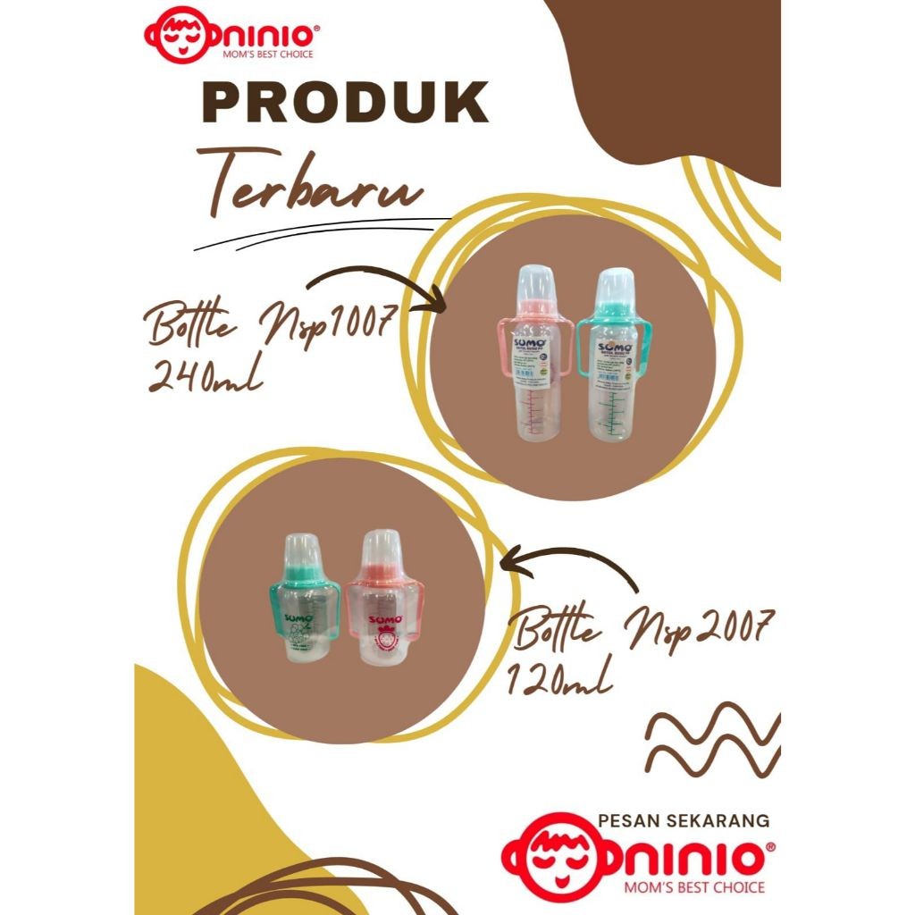 Jual NINIO SUMO ROUND BOTTLE 120ML DAN 240ML 150ML DAN 250ML BOTOL DOT ...
