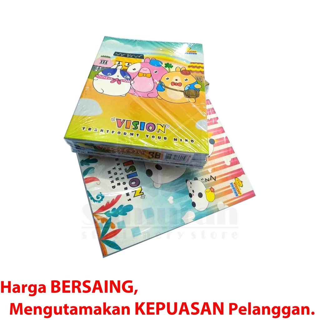Jual Buku Tulis Sekolah Vision 58 Lembar / Buku Ukuran Quarto 58lbr ...