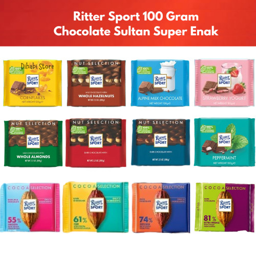 Jual Cokelat Sultan Ritter Sport Import German Peppermint,Alpine ...