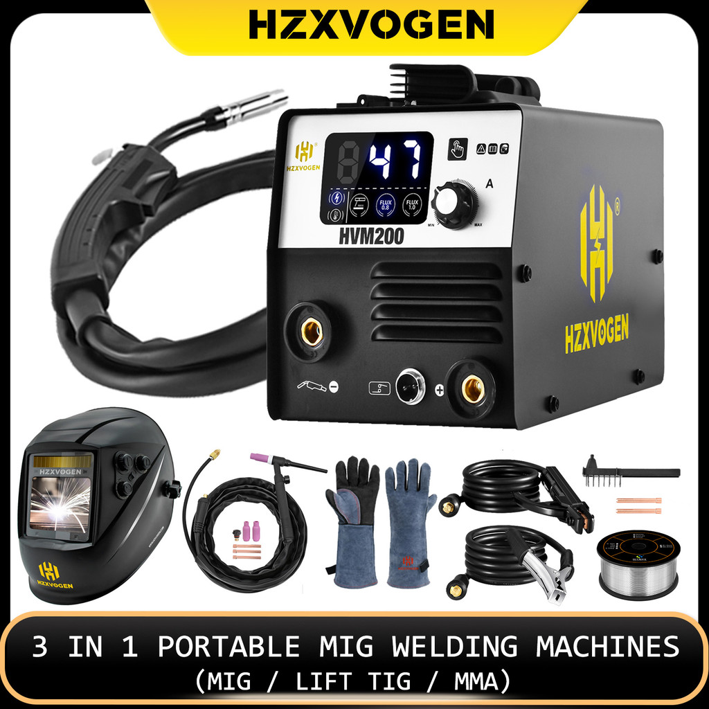 Jual HZXVOGEN 3 In1 HVM200 Mesin Las Mig MMA Semi-otomatis Alat Sinergi ...