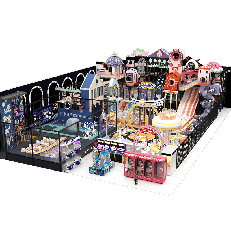 Jual Custom Theme Toy Story Ball Pit Children Soft Play Area Slide And Trampoline Amusement Park ...