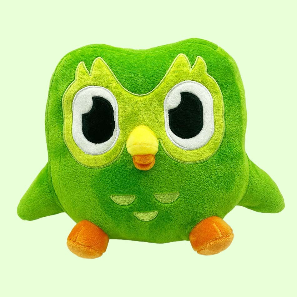 Jual Green Duolingo Owl Plush Toy Duo Plushie Of Duo The Owl Cartoon ...