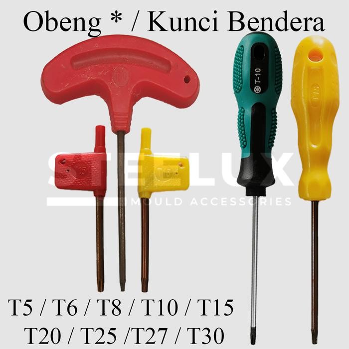 Jual Obeng Insert Bintang * X Kunci L Bendera T5 T6 T8 T10 T15 T20 Torx | Shopee Indonesia