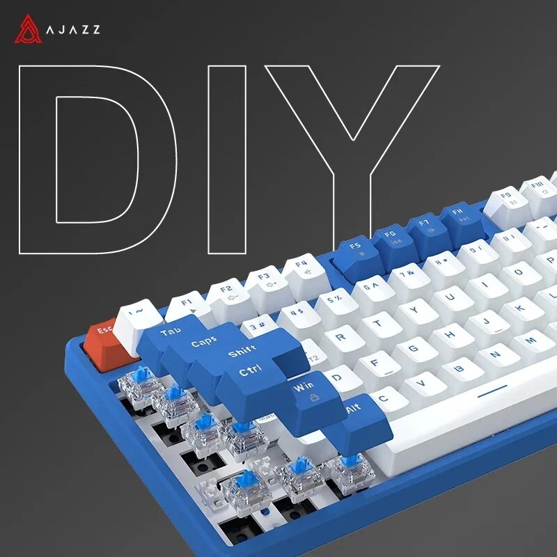Jual Ajazz Ak871 2.4G Wireless Gaming Mechanical Keyboard 87 Keys Hot ...