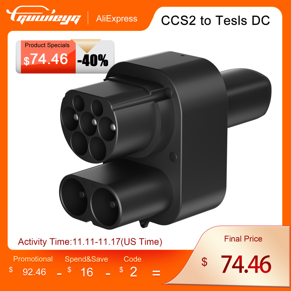 Jual Konektor Pengisi Daya EV Mobil Kendaraan Listrik CCS2 Ke NACS ...