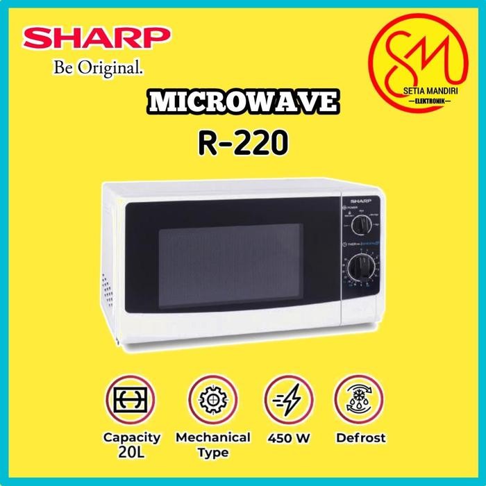 Jual Microwave Sharp R 220 Sharp Microwave Oven Low Watt 20 L R220-MAWH ...