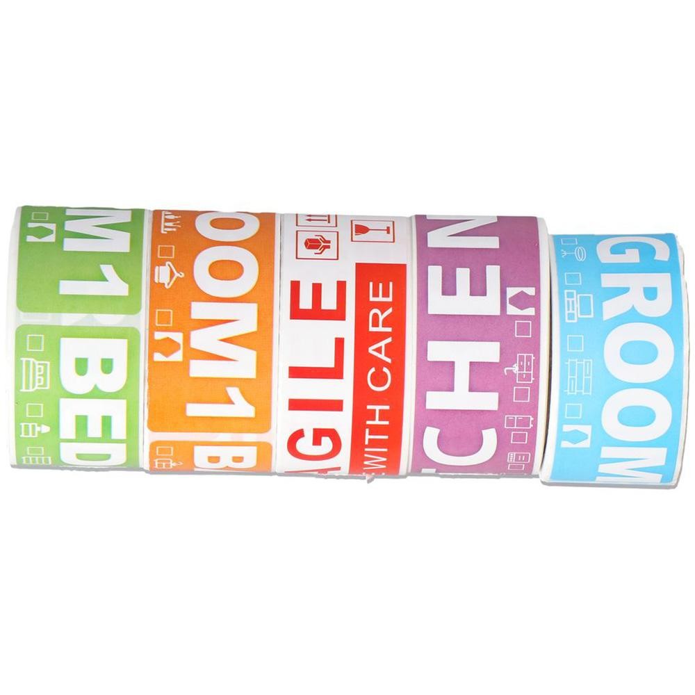 Jual 250 PCS Moving Fragile Labels Stickers, 5 Color Coded Self ...